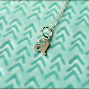 Lowercase Initial Necklace in Sterling Silver, Alphabet Typecase ...
