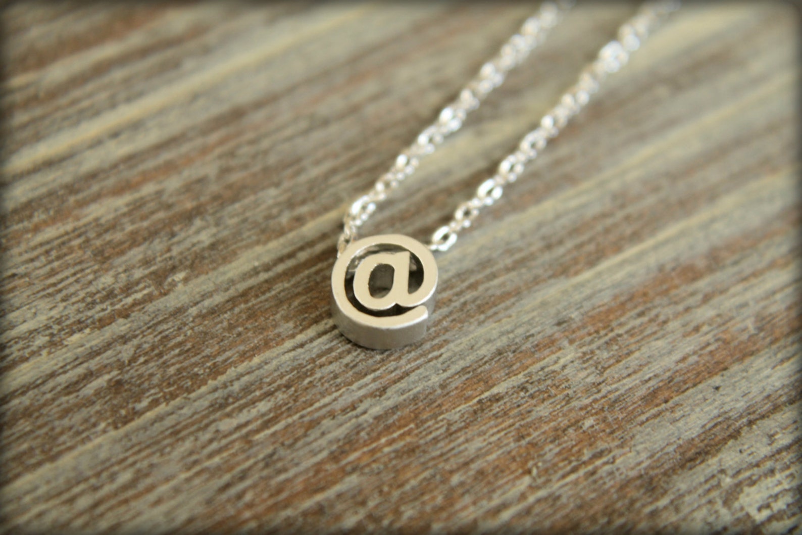 At Symbol (@ Sign) Necklace, Available in Silver and Gold - Etsy