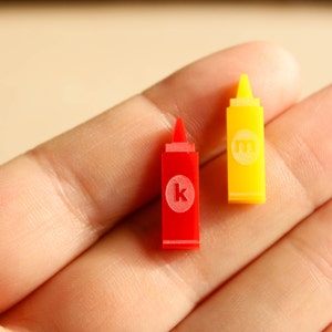 Ketchup and Mustard Studs, Laser Cut Acrylic Earrings, Mismatched ...