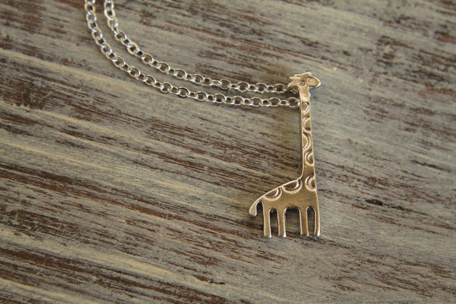 Giraffe Necklace Available in Silver or Gold | Etsy