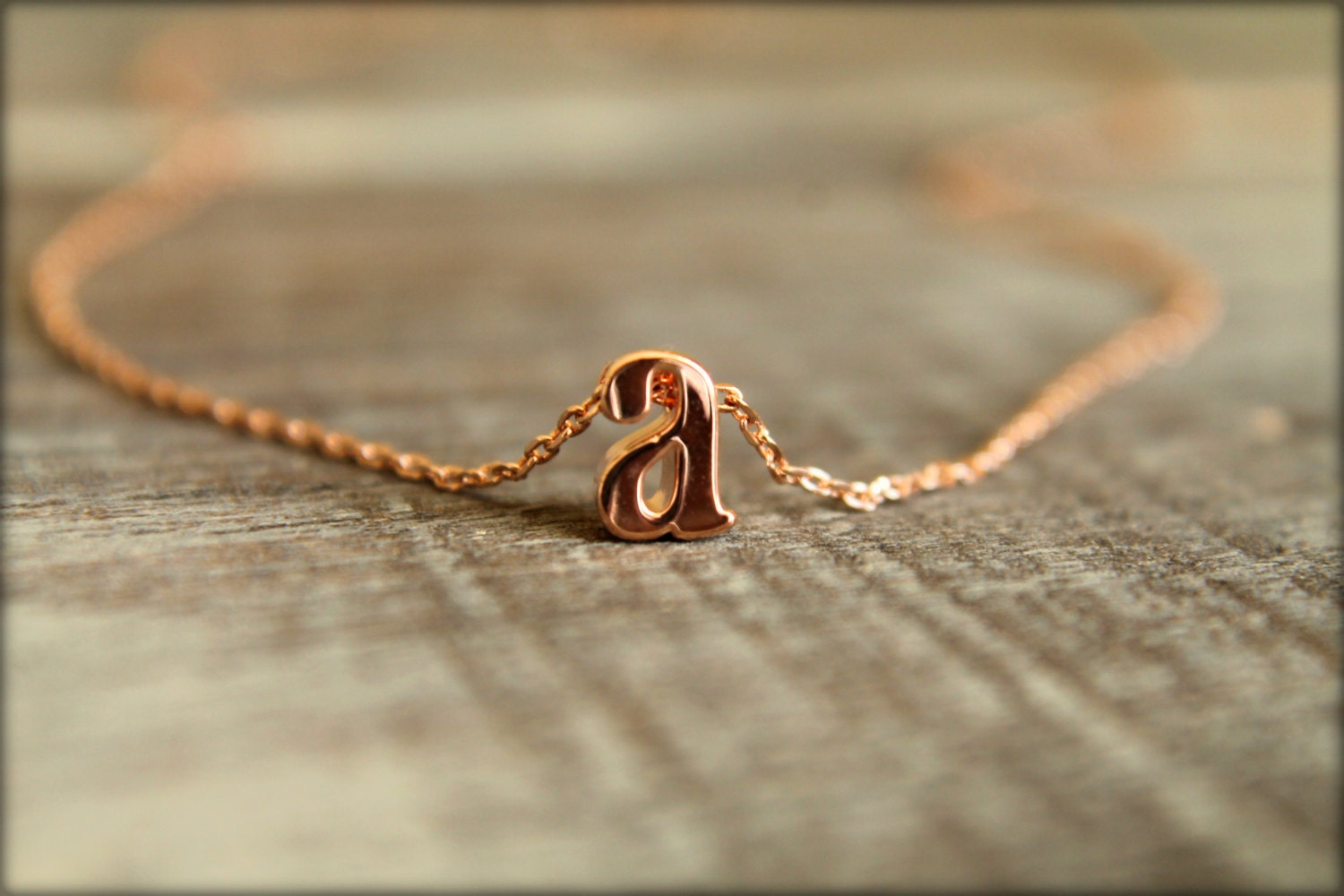 Lowercase Initial Necklace Available in Silver Gold or Rose - Etsy