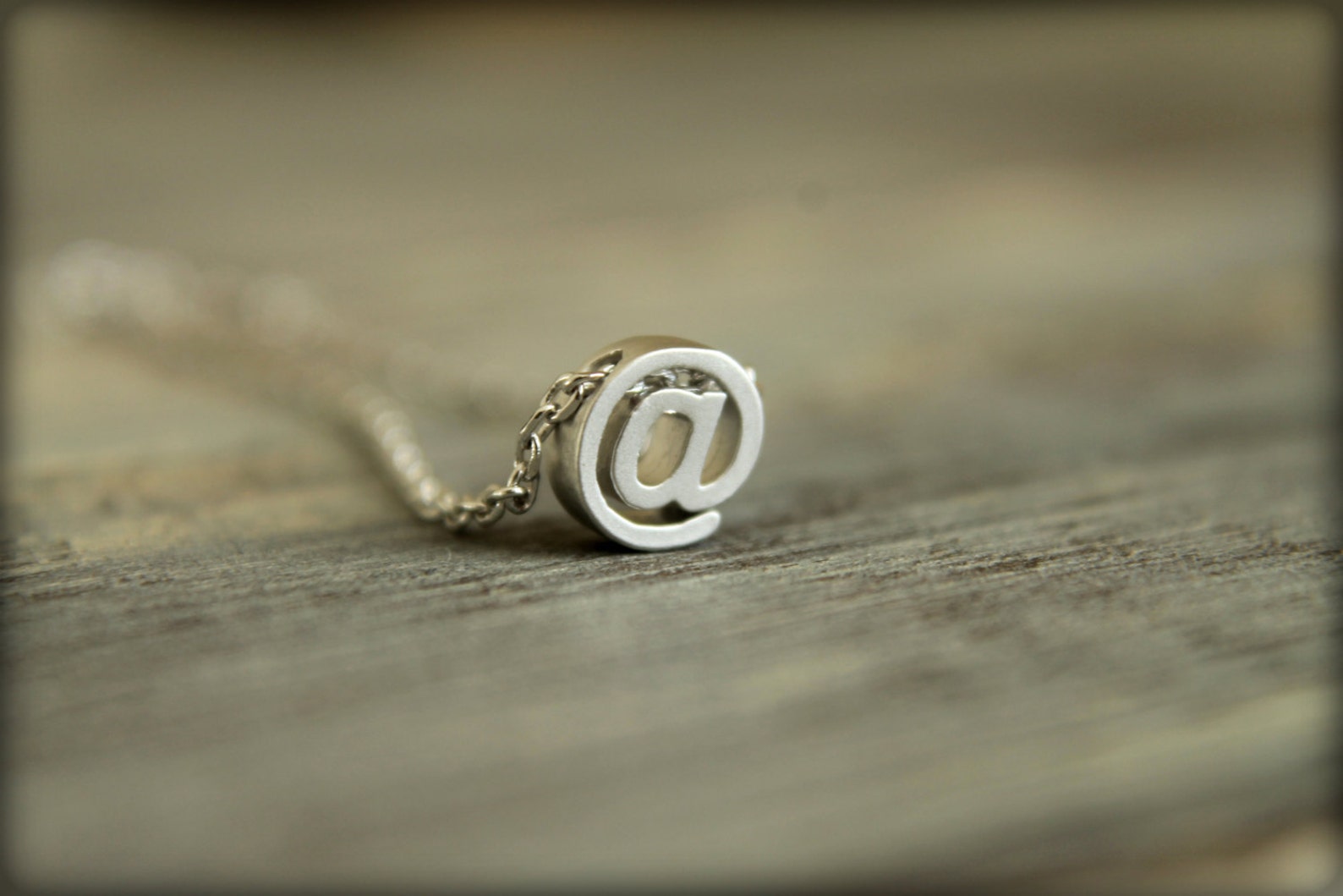 At Symbol Sign Necklace Available in Silver and Gold - Etsy