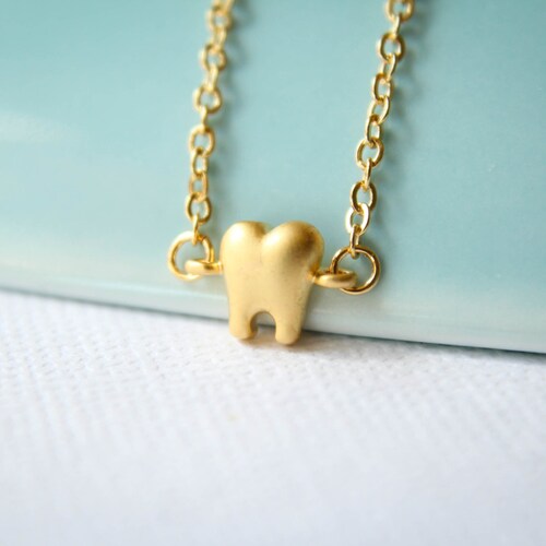 Tooth Necklace Available in Silver or Gold - Etsy