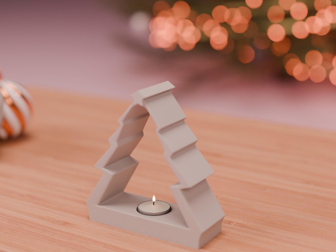 STL Candle Holder, 3D Printable Christmas Decor, DIY Decor Ideas, Easy ...