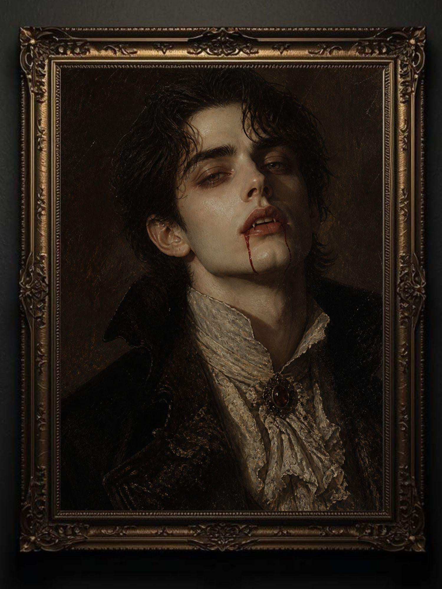 Vampire Portrait Matte Poster | Dark Gothic Victorian Print - Etsy