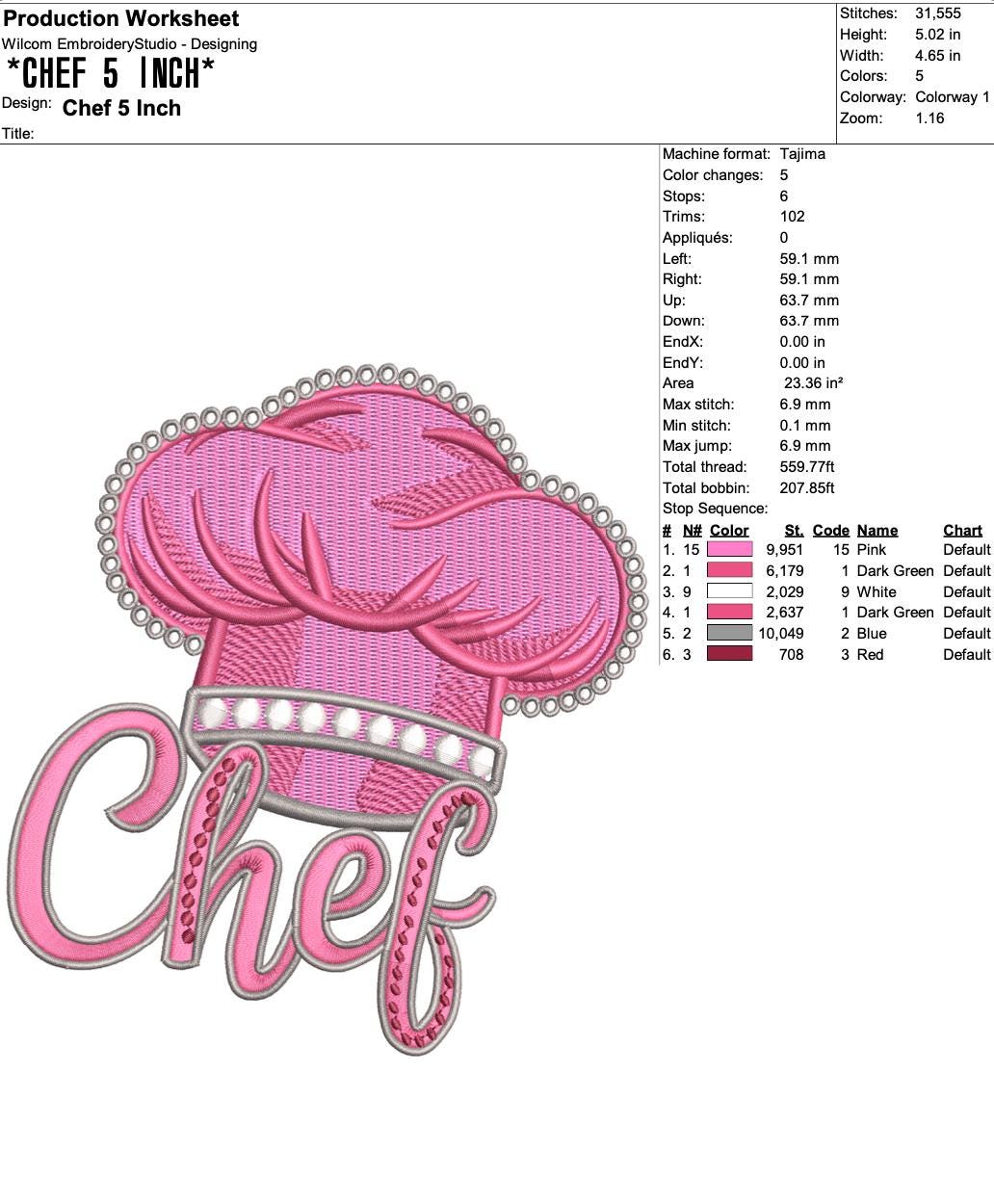 Chef Embroidery Design Set Cooking & Kitchen Machine Embroidery ...