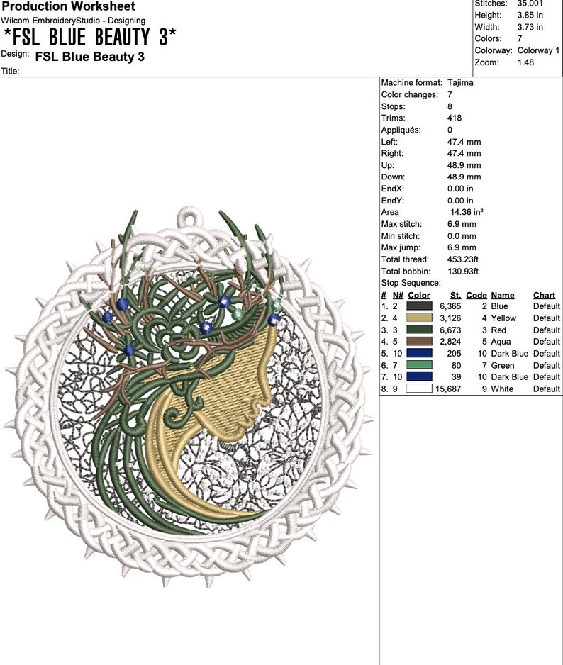 FSL Blue Beauty - Free Standing Lace Machine Embroidery Designs FSL ...
