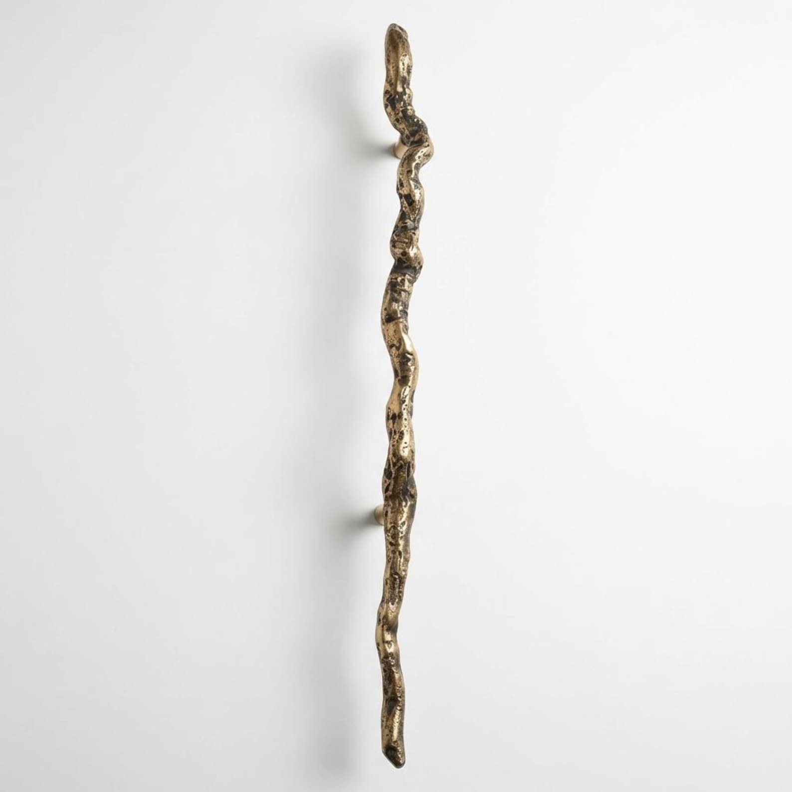 Organic Sculpted Brass Door Handle – Hand-textured Wavy Pull for Luxury ...