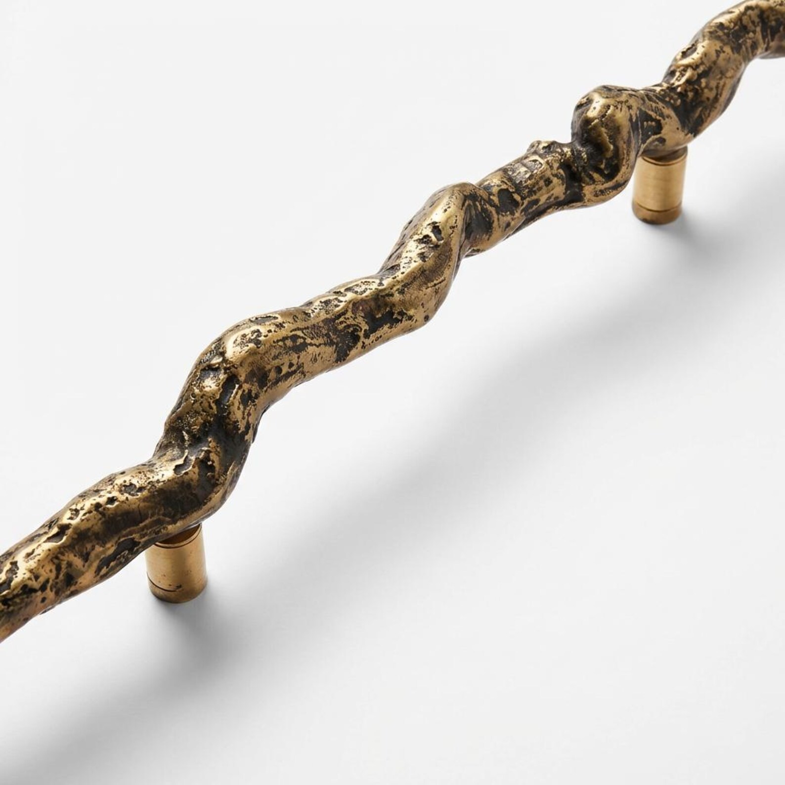 Organic Sculpted Brass Door Handle – Hand-textured Wavy Pull for Luxury ...