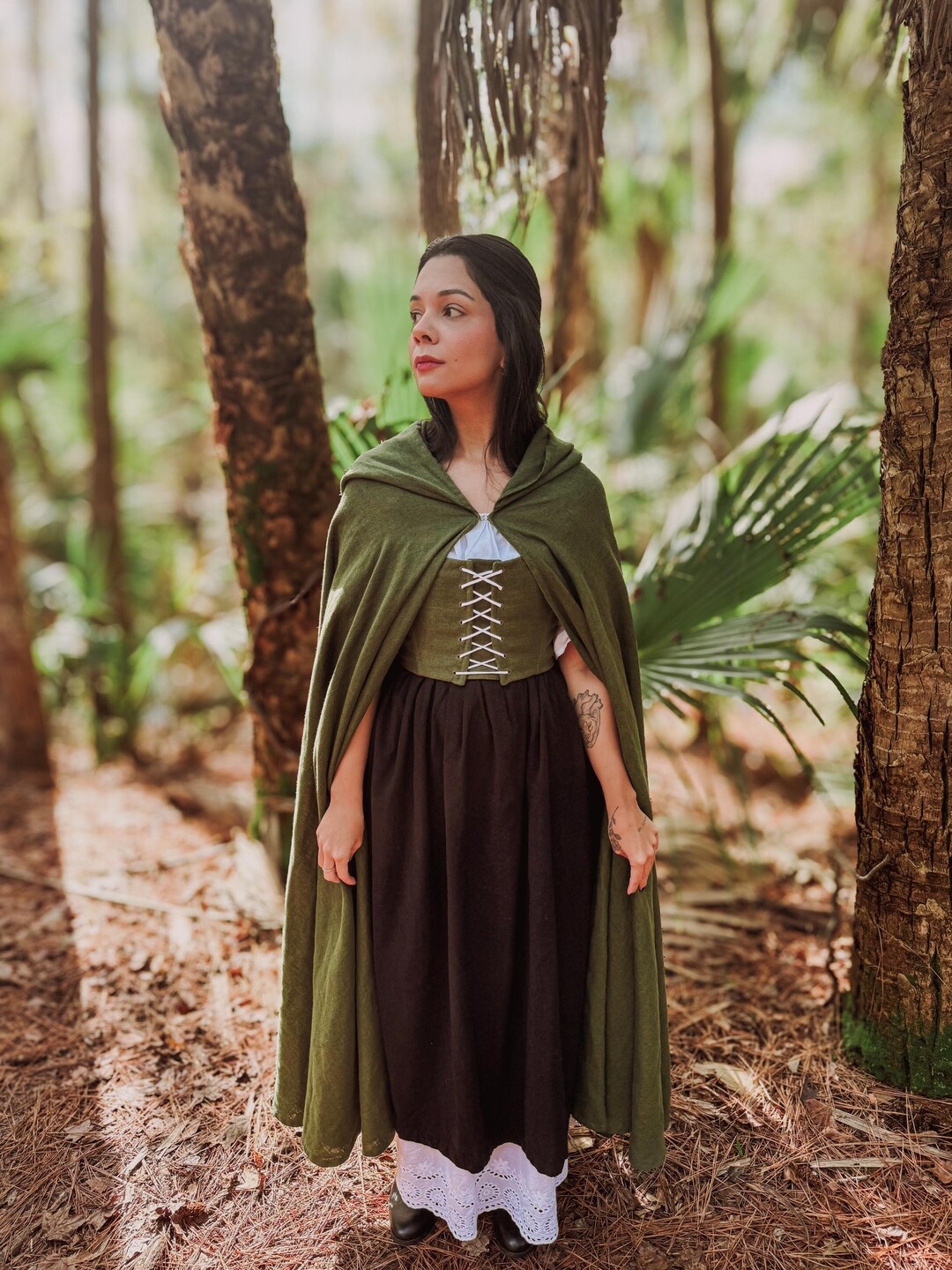 Linen Half Circle Cloak for Fantasy Costumes - Etsy