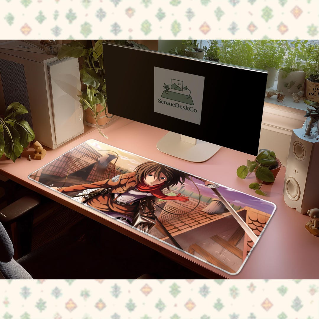 Attack on Titan Mikasa Mouse Pad Anime Desk Mat AOT Scout Regiment ...