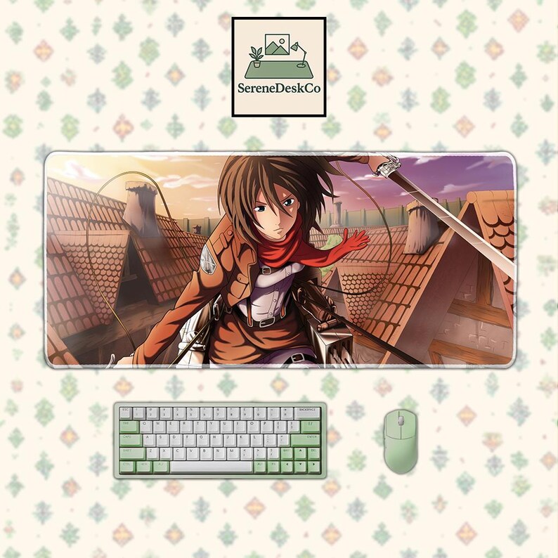 Attack on Titan Mikasa Mouse Pad Anime Desk Mat AOT Scout Regiment ...