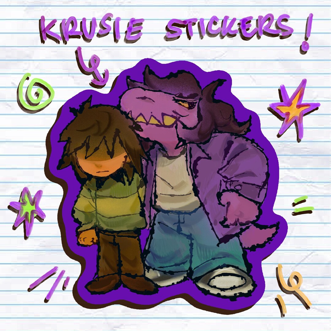 Deltarune Susie & Kris Sticker - Etsy