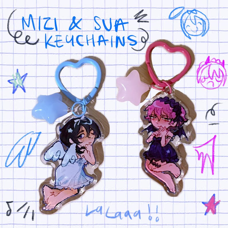 Alien Stage Mizi and Sua Acrylic Keychains - Etsy