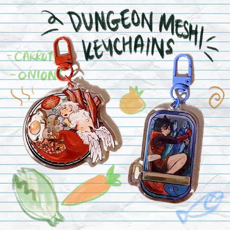 Dungeon Meshi Falin and Isutzumi Acrylic Keychains - Etsy