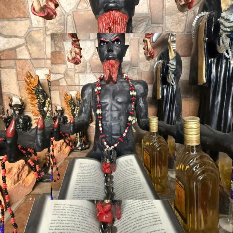 Handmade Baphomet Necklace – Gothic Resin Pendant, Unisex Occult ...