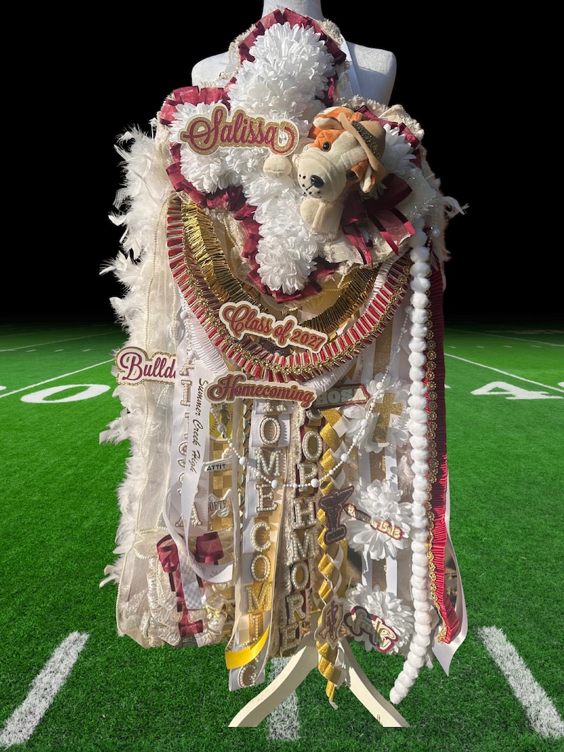 Texas Shaped Homecoming Mum | Custom Deluxe Mega Flower - Etsy