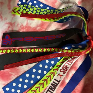 Softball Hair Ribbons Team Ribbons for Softball/soccer Teams - Etsy