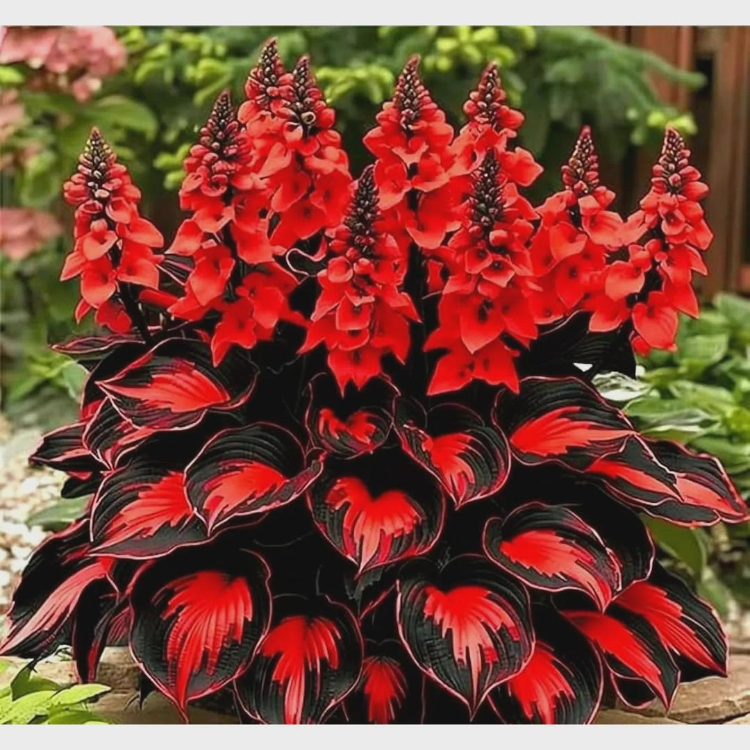 Coleus Hosta Red Mixed Seeds Perennial Shade Garden Foliage Plant 25 ...