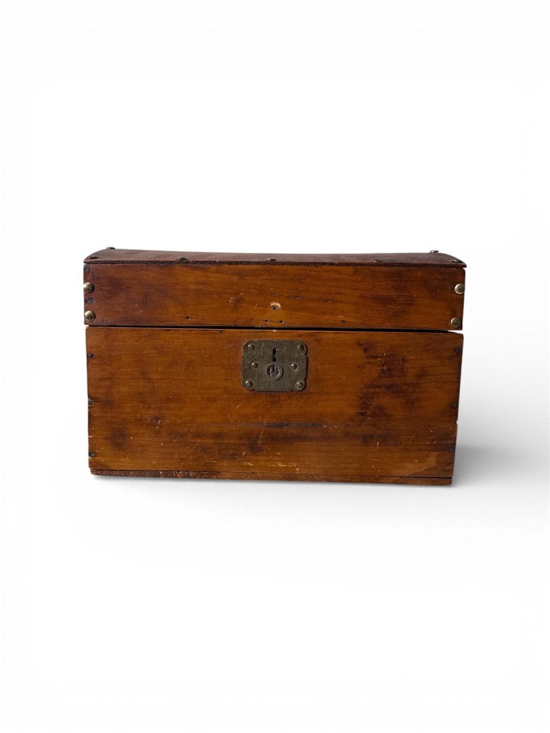 Antique Wooden Trunk Style Chest Box No Key 12x8 Vintage Storage - Etsy
