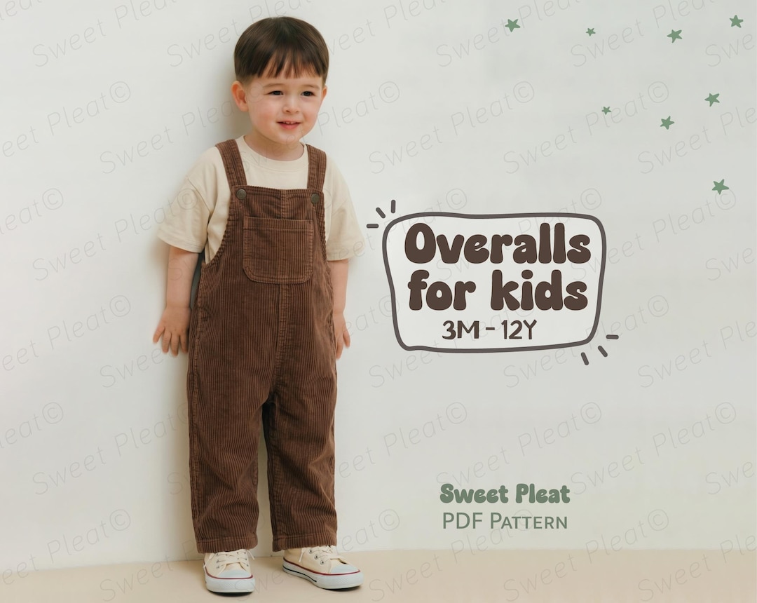 Kid's Overalls Sewing Pattern for Children Jumpsuit Pattern for ...