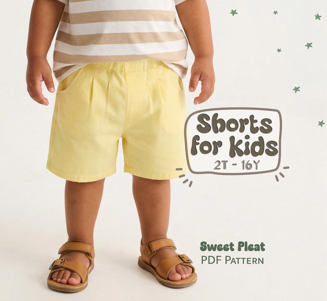 Kid's Shorts Sewing Pattern for Boys Shorts Pattern for Teens Shorts ...