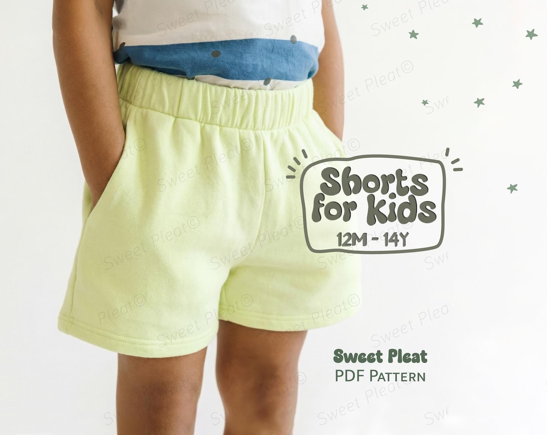 Shorts Pattern for Kids Loose Fit Shorts Sewing Pattern for Children ...