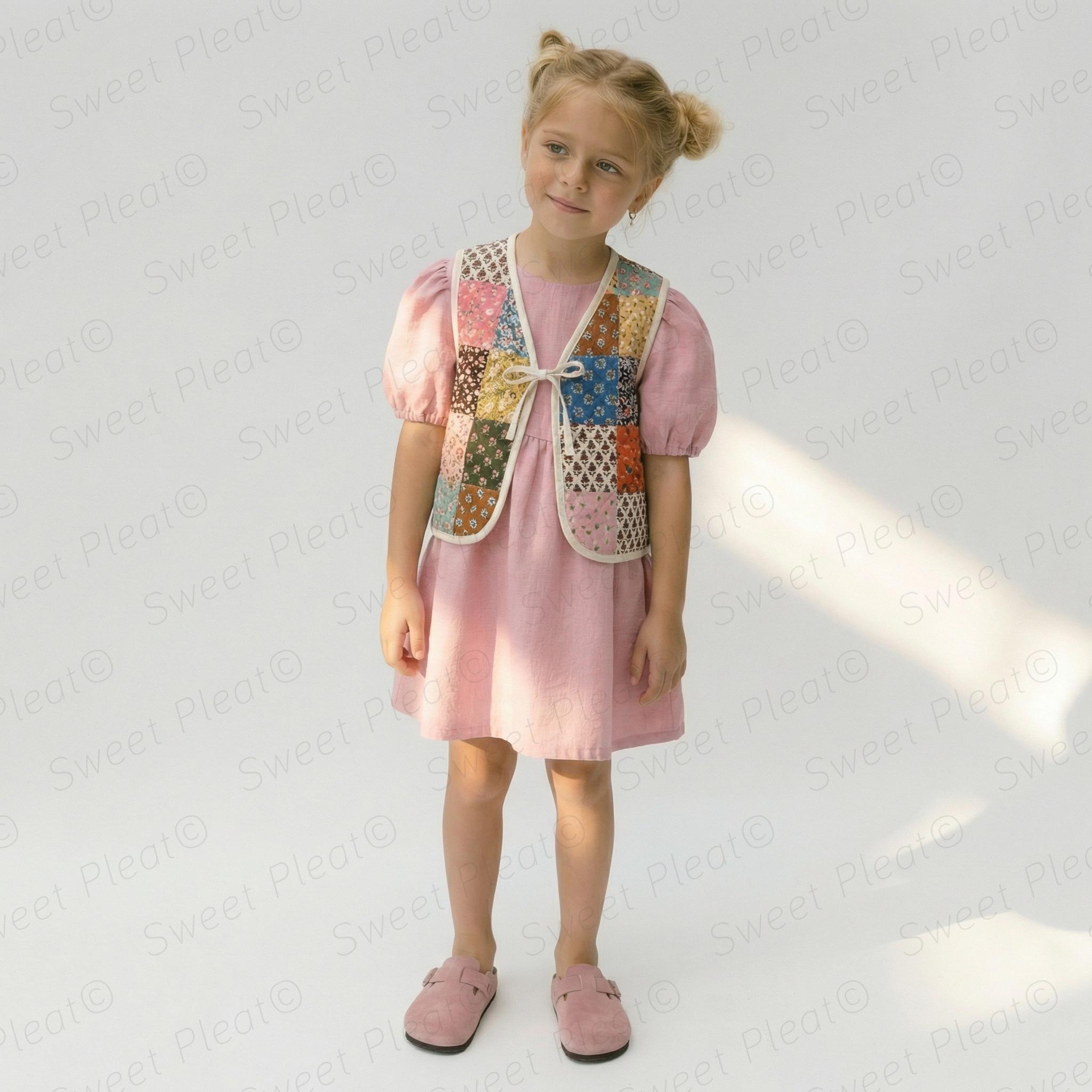 Quilted Vest Pattern for Kids, Patchwork Vest Sewing Pattern for ...