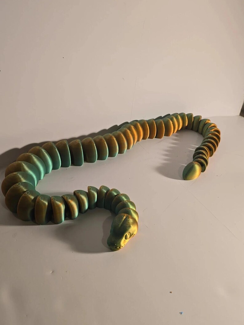 Python Snake Articulated 3D Printed Segmented Snake | Flexible Fidget ...