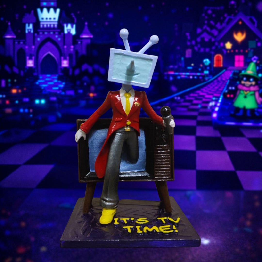 Tenna Figure Inspired by Deltarune | Handmade 3D Printed Fan Art ...