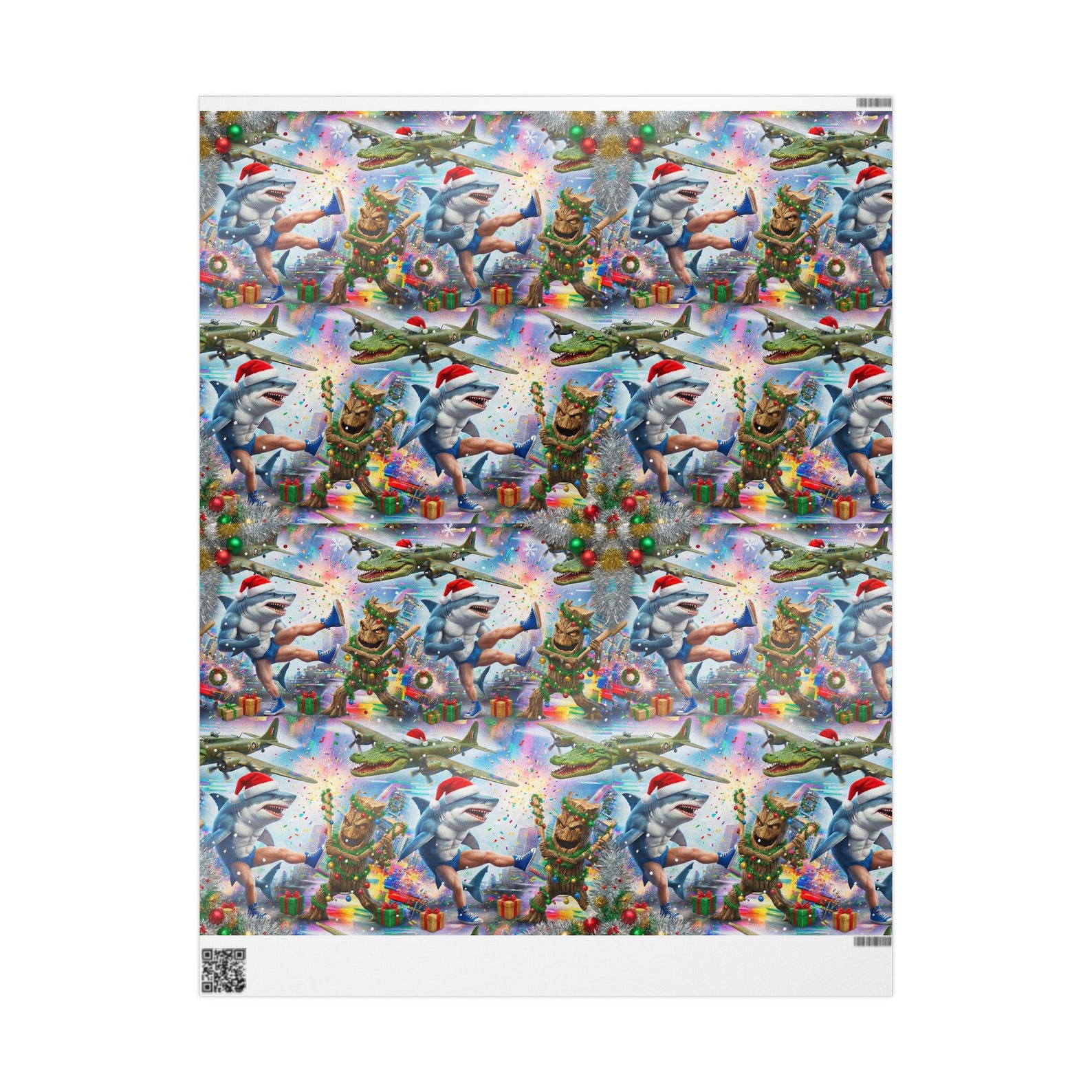 Epic Italian Brainrot Battle Christmas Wrapping Paper - Funny Cursed ...