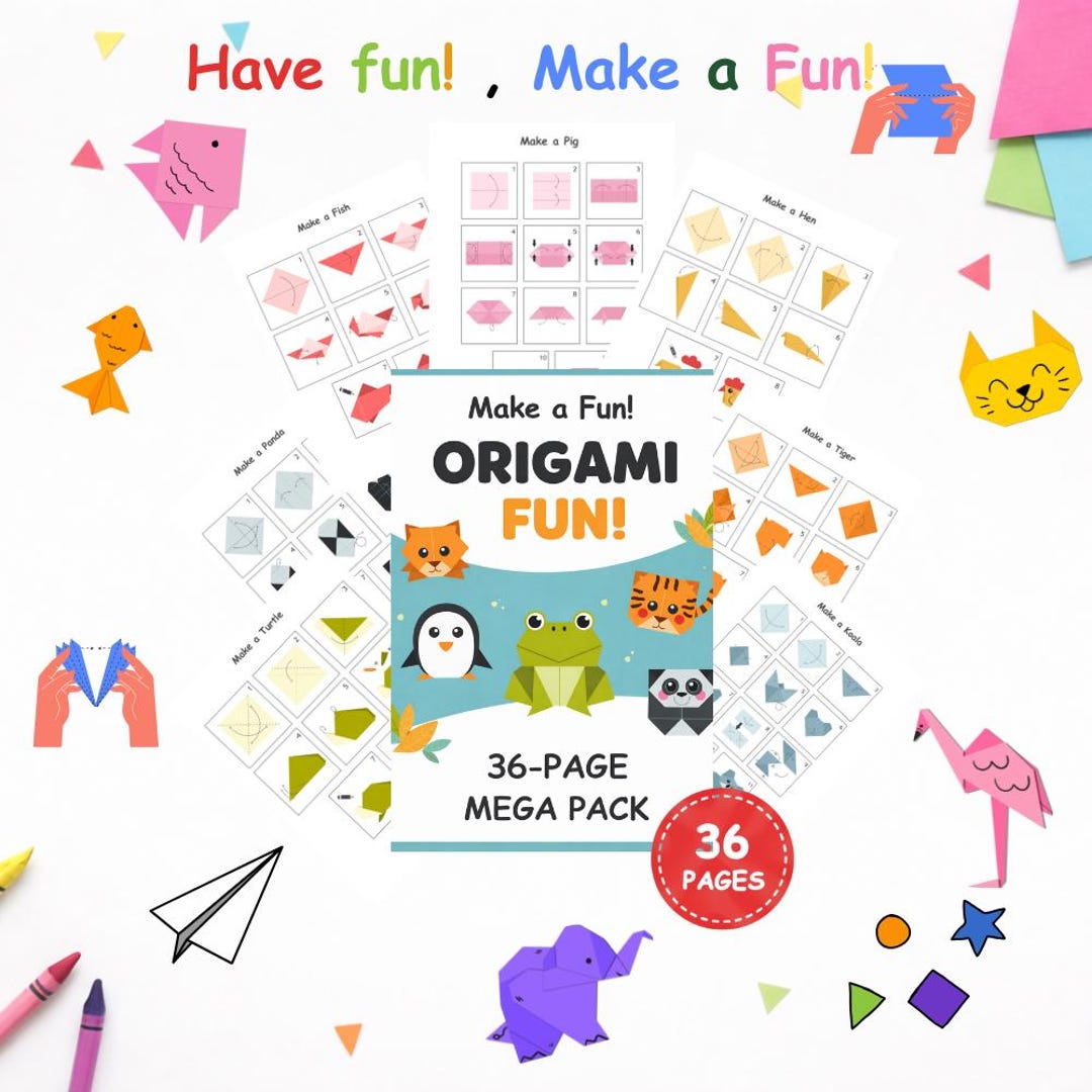 Origami for Kids Printable – 36 Page Easy Paper Folding Activities ...