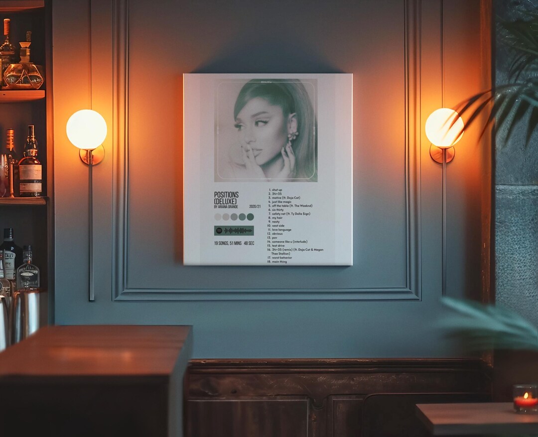 Ariana Grande Positions Poster | Deluxe Album Tracklist Wall Art | Semi ...