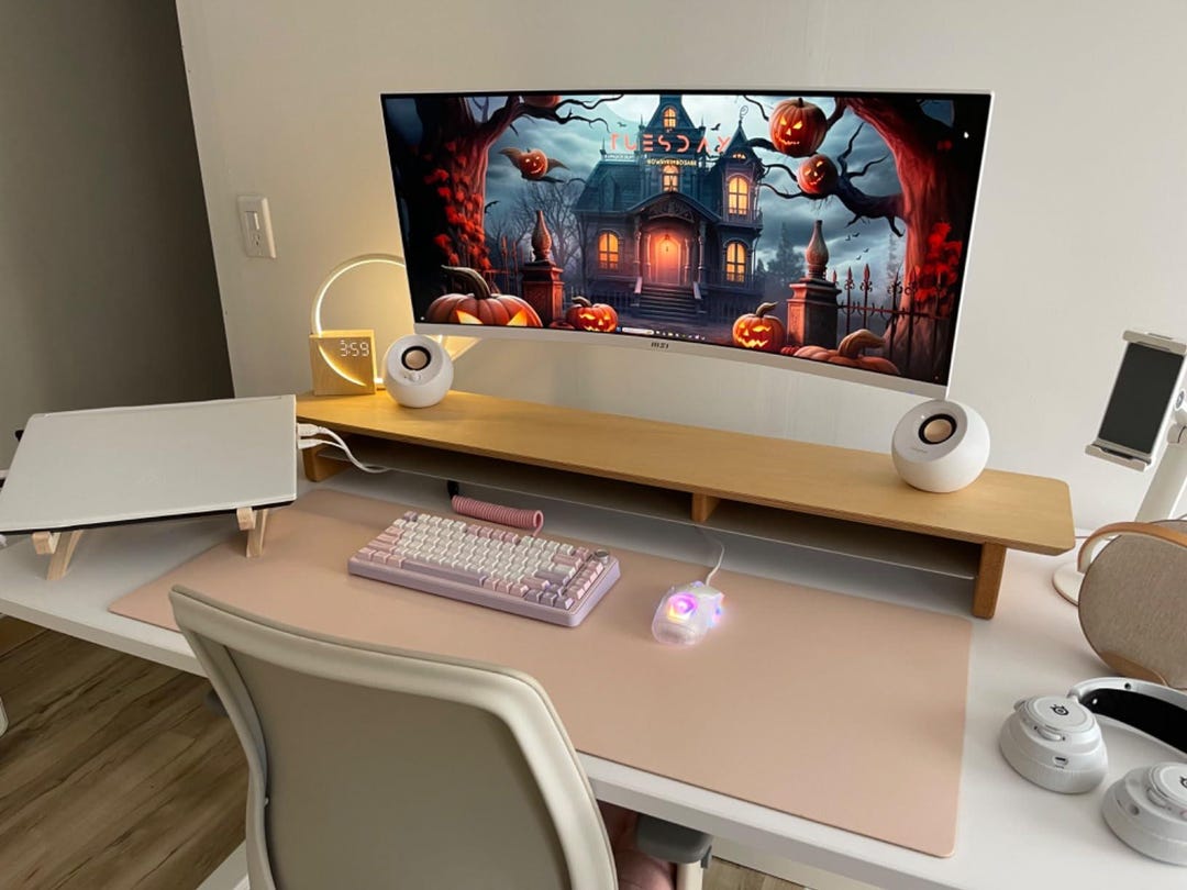 Wooden Handmade Monitor Stand - Etsy