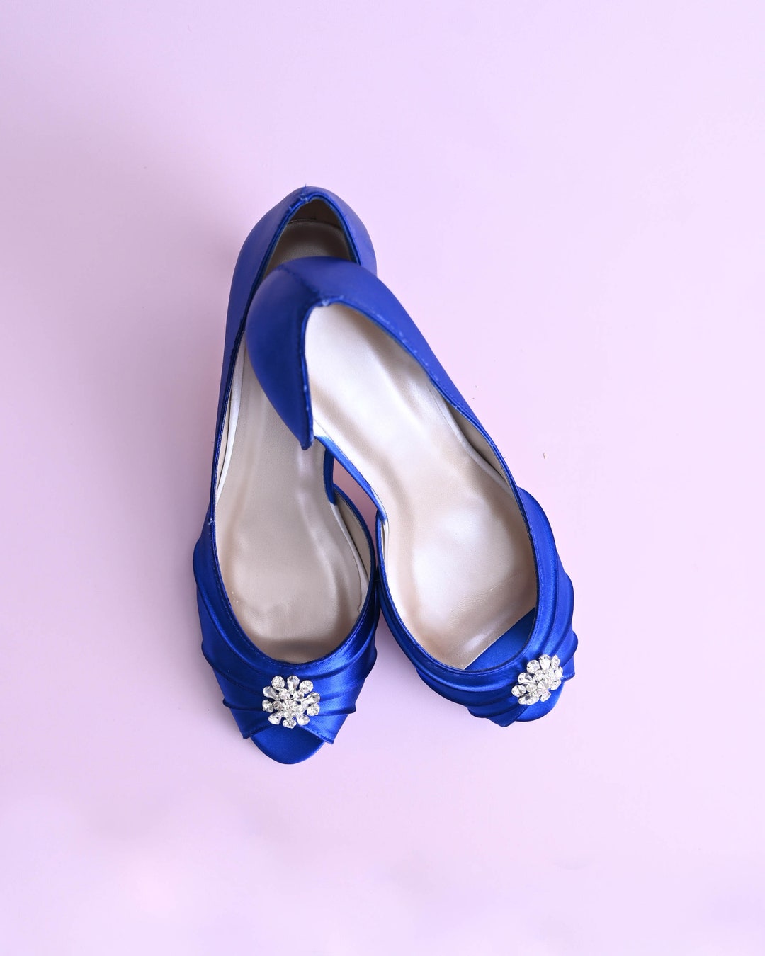 Royal Blue Wedding Shoes, Blue Bridal Heels, Simple Wedding Shoes for ...
