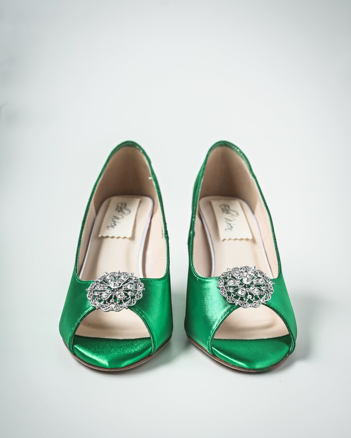 Green Wedges, Emerald Green Bridal Wedges, Vintage Wedding Shoes ...
