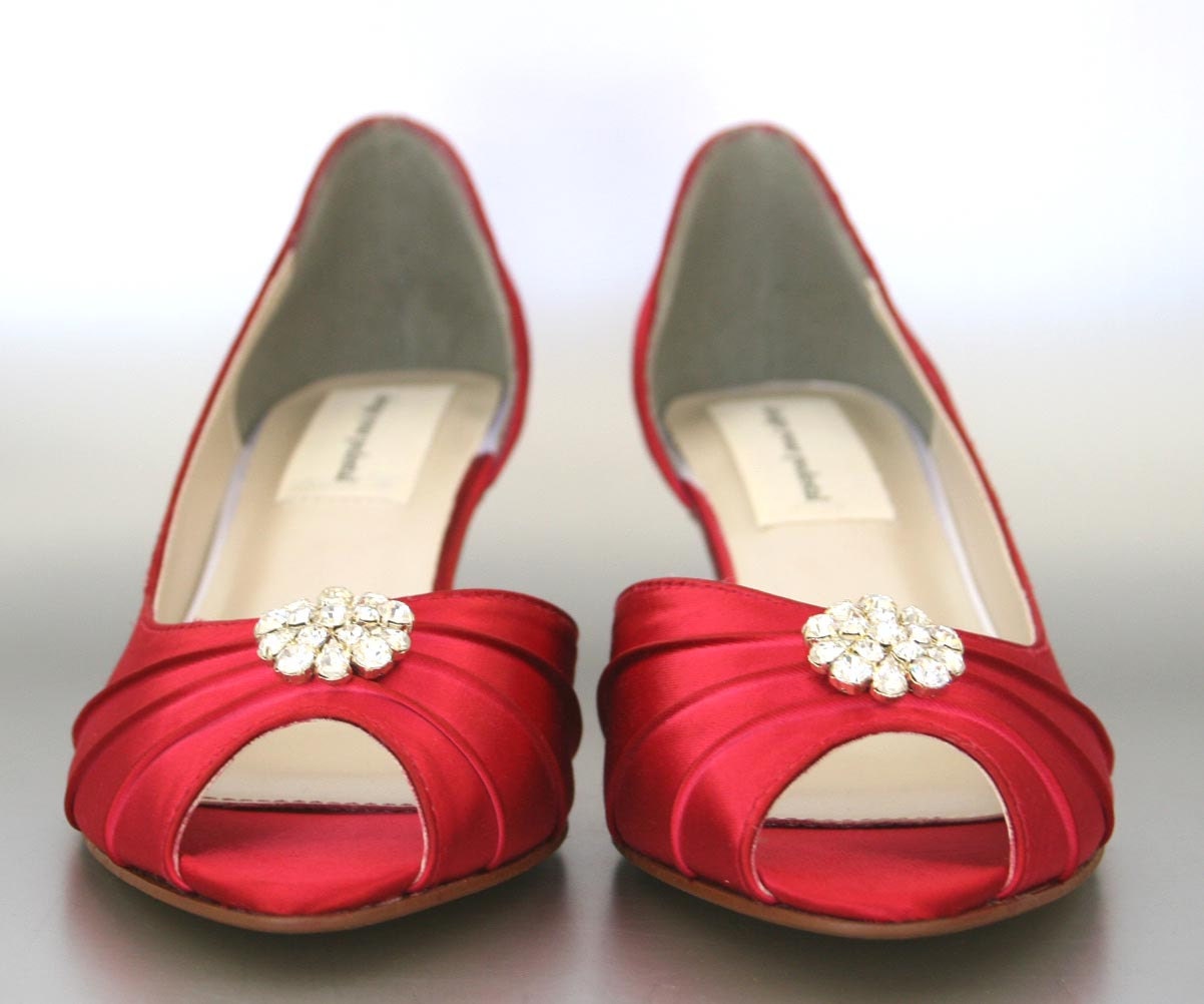 Red Wedding Shoes for Bride Bridesmaids Shoes Bride Shoes - Etsy