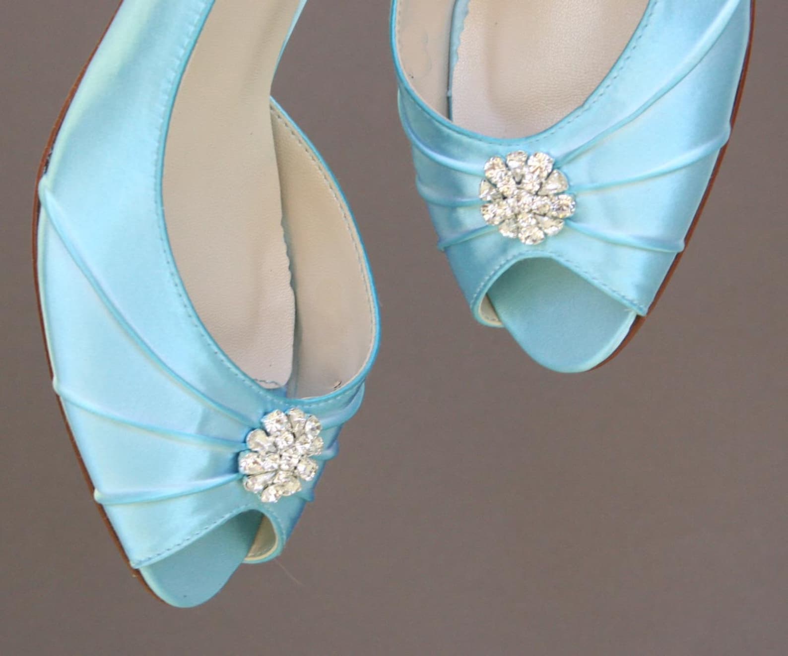 Blue Wedding Shoes for Bride Low Heel Blue Bridal Shoes - Etsy