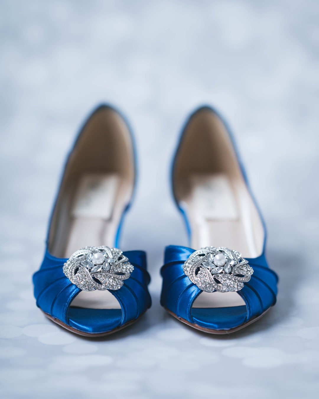 Vintage Wedding Shoes for Bride, Royal Blue Wedding Shoes, Blue Bridal ...