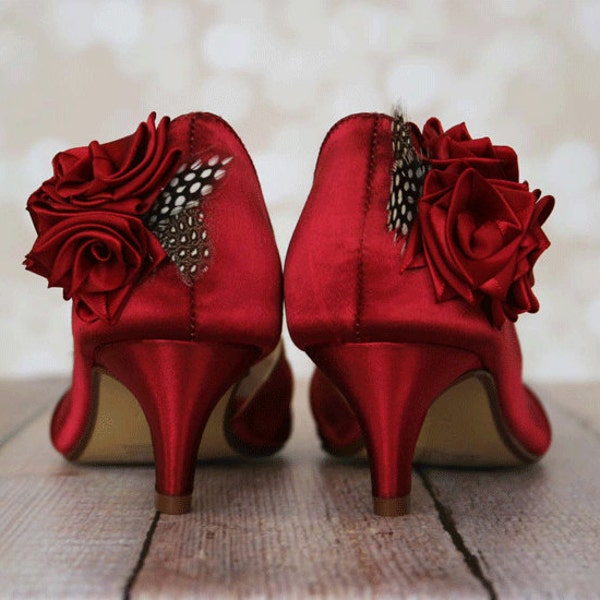 Red Bridal Shoes - Etsy