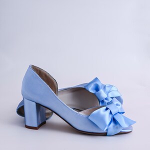 Bow Wedding Shoes, Cornflower Blue Wedding Shoes, Blue Bridal Shoes ...