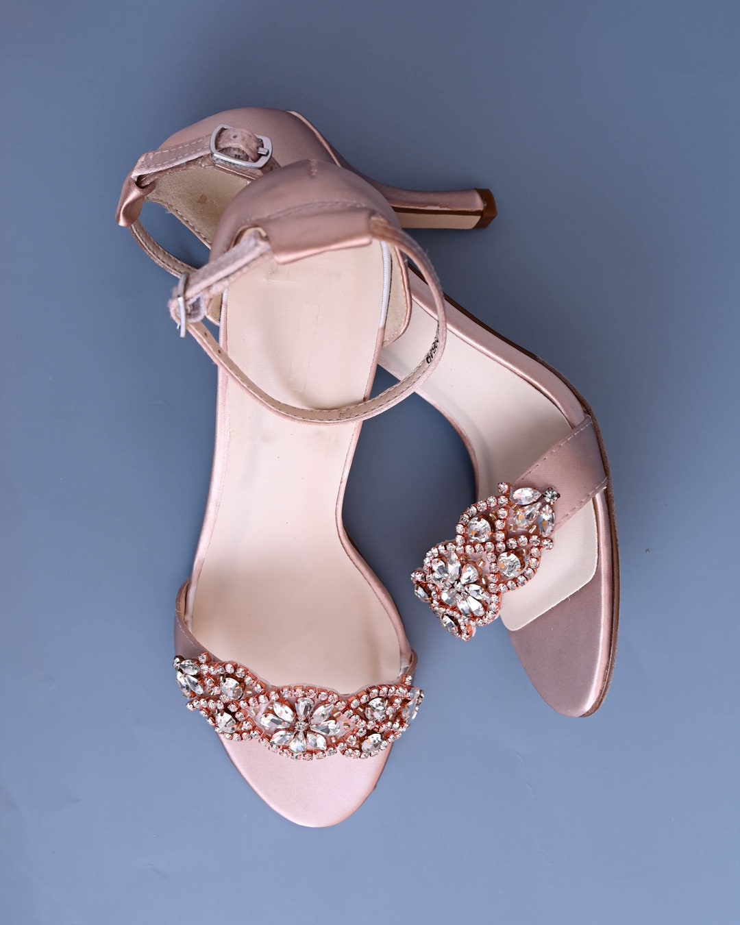Rose Gold Bridal Shoes, Blush Wedding Sandals, Light Pink Bridal Heels ...