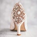 Blush Wedding Shoes, Pink Wedding Heels, Bling Bridal Shoes, Bride ...