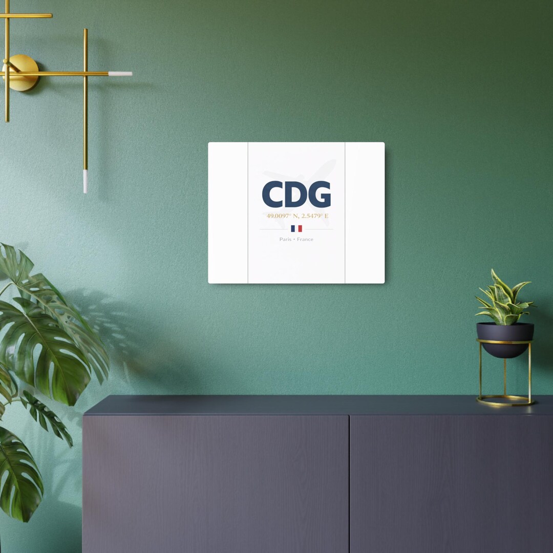 CDG Airport Code Metal Wall Art | Paris Travel Decor - Etsy