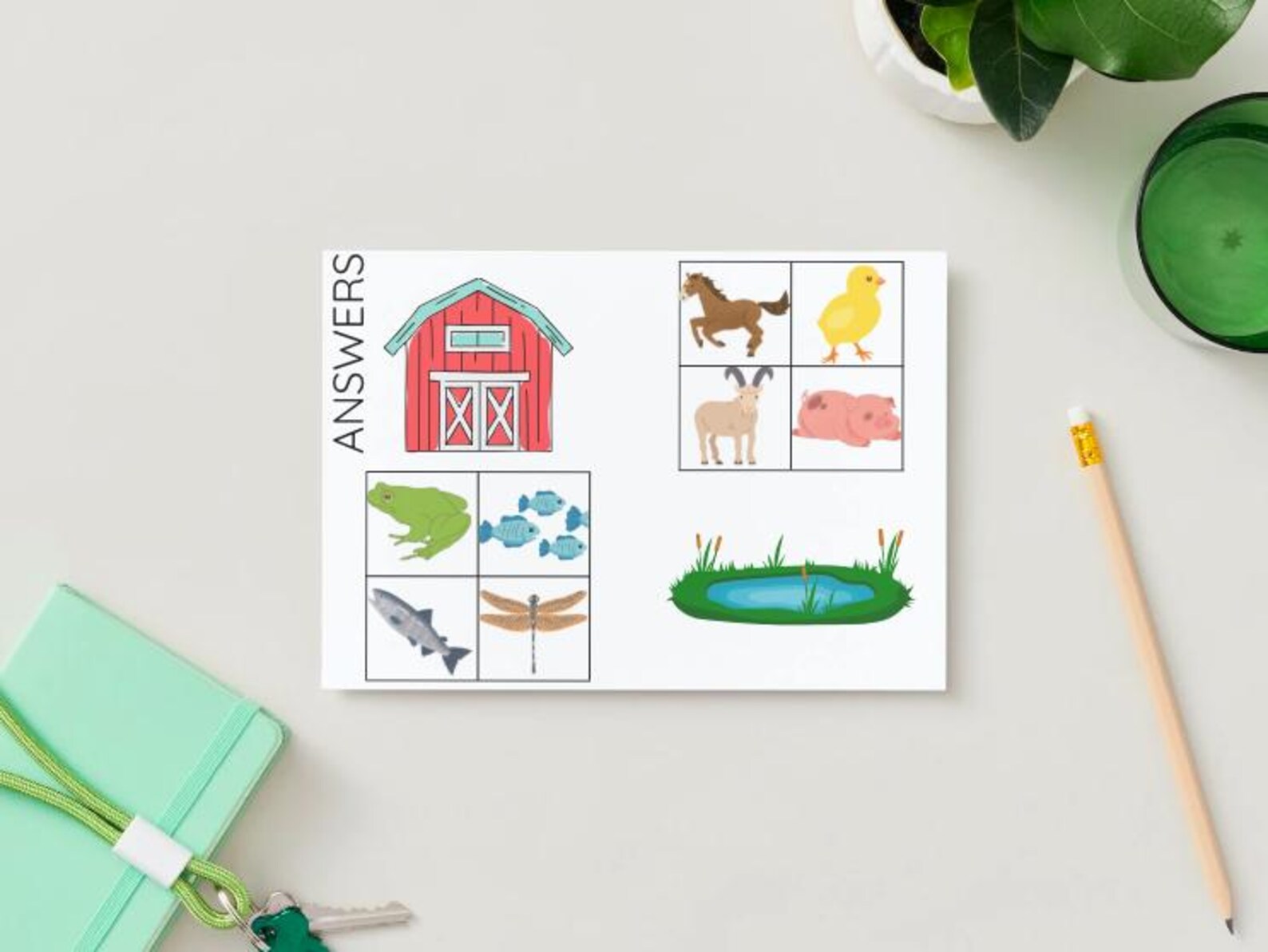 Animal Habitats Matching Activity Printable PDF | Preschool Science ...