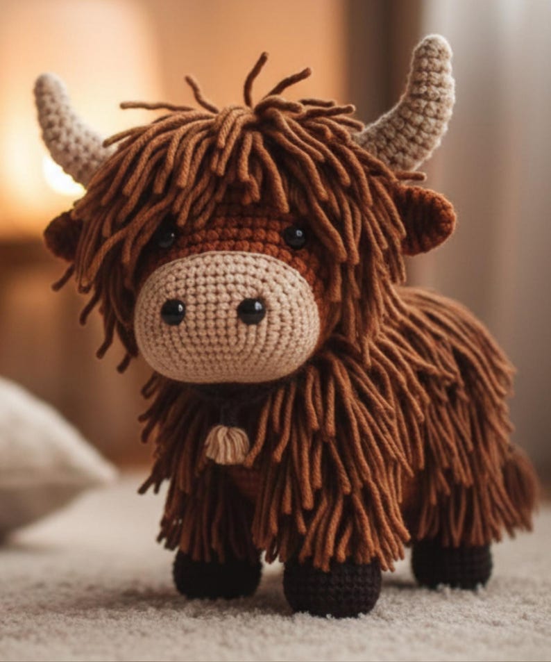 Highland Cow Crochet Bundle Pattern PDF 3 in 1 Amigurumi Cow Plush ...
