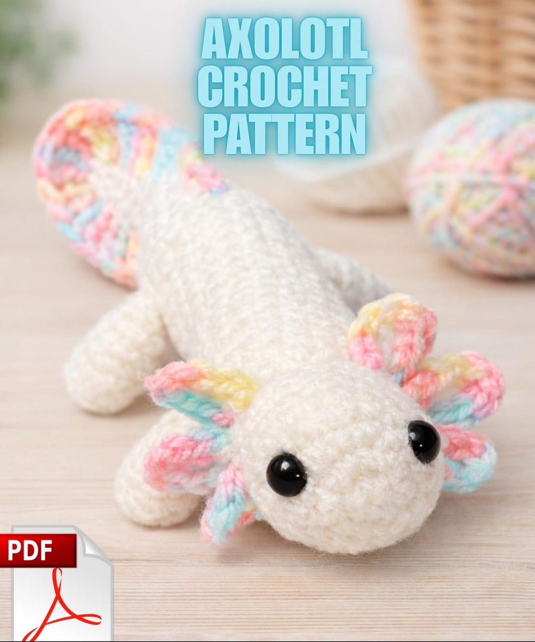 Axolotl Crochet Pattern PDF | Beginner Amigurumi Axolotl | Digital ...