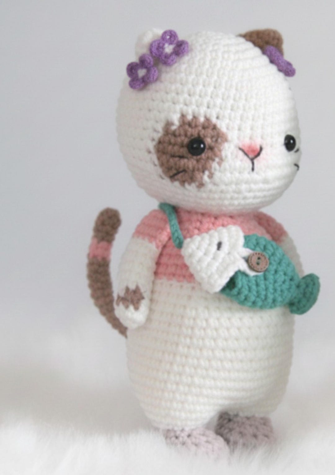 Chubby Cat Amigurumi Crochet Pattern, Fish Bag (PDF Pattern) - Etsy Canada