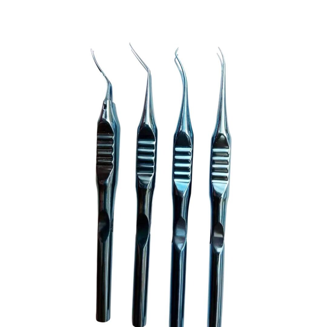 Titanium 4 Pcs Ophthalmic Forceps Colibri, Inamura, Suture Tying Curved ...