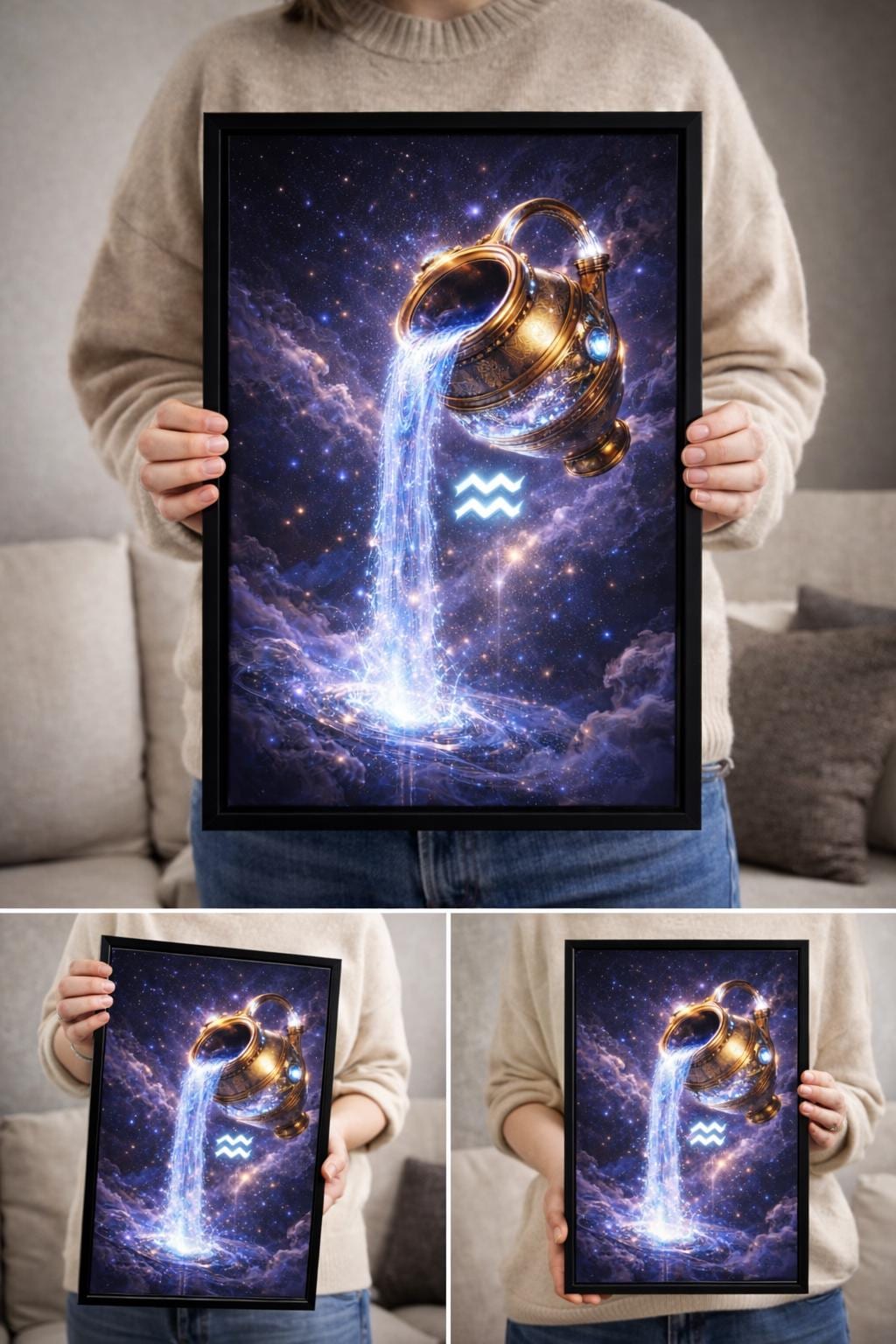 Air Zodiac Signs Wall Art Gemini Libra Aquarius Celestial Astrology ...